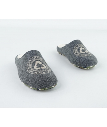 Men's slippers recycled symbol vegan shoes recycling - VEGANSHOES.IT