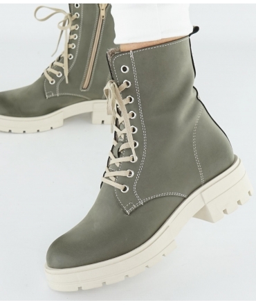 VSI SOFI Scarpe Donna Anfibi 9 buchi lacci finto pelo impermeabili ...